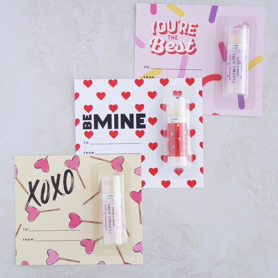 Lip Balm Valentine’s Day Cards – Lovely Body Products